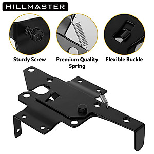 HILLMASTER Heavy Duty Self-Locking Gate Latch for Wooden Fence, Post Mount Automatic Gate Lock Gravity Door Latch Hardware for Secure Pool, Outdoor Garden, Metal Gates Vinyl Fence, Black Finish