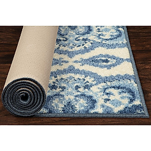 Maples Rugs Vivian Medallion Area Rugs for Living Room & Bedroom [Made in USA], 5 x 7, Blue