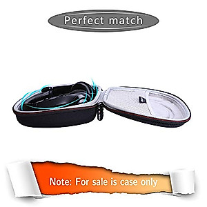 LTGEM Hard Case for Logitech USB Headset H390 / H430 / H570e and EAGLEND USB Headset/awatrue Computer Headset - Black+Grey