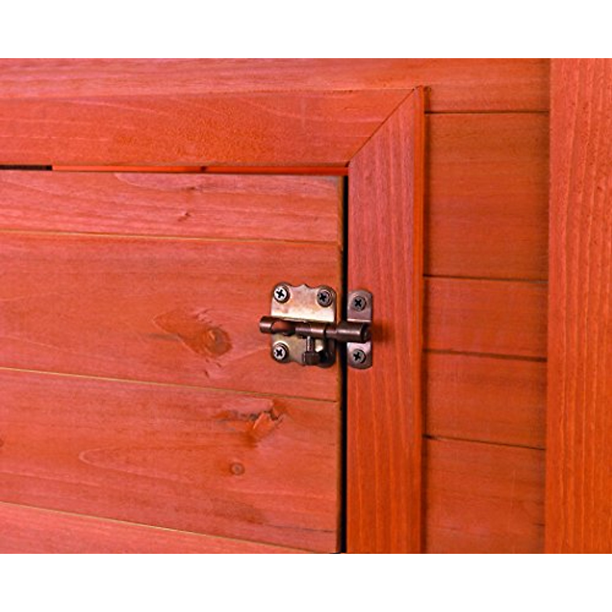 TRIXIE Natura Duck Coop with Ramp, Pull-Out Tub, Hinged Roof, Brown, 36x30x27