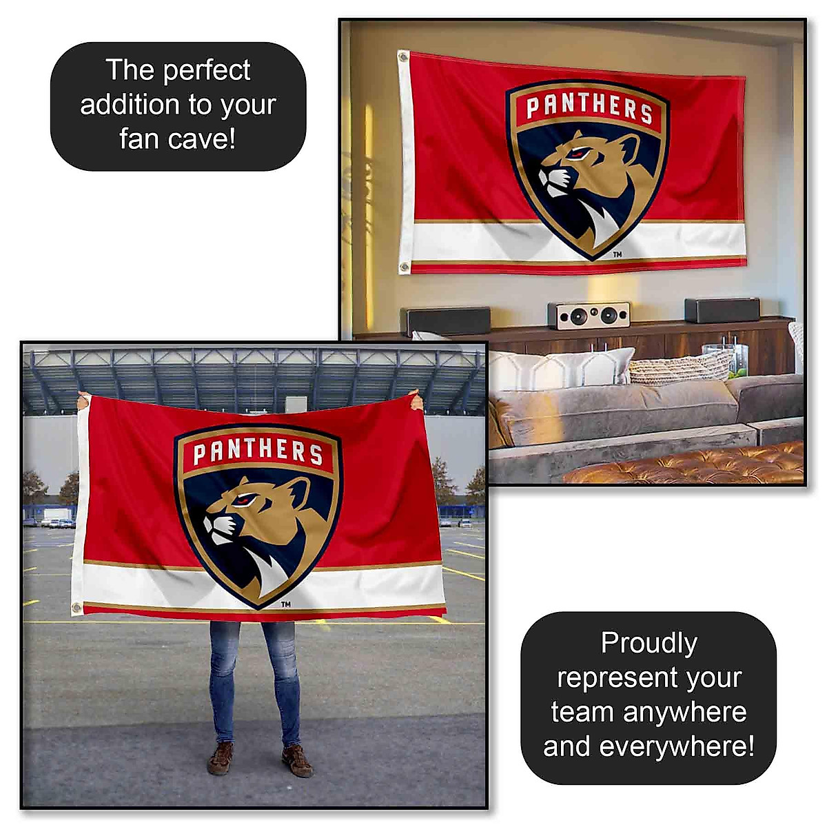 WinCraft Florida Panthers New Logo Flag and Banner