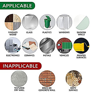 Linkidea 6 Pack Recycle Sticker for Trash Can, 5" Recycle Trash Bin Stickers, Recycling Decal Sign for Garbage Cans, Indoor, Outdoor (Black & Blue)