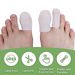 YLSZHY 8pair Gel Toe Protector,Silicone Toe Sleeves Pad,Toe Cushion Tube Finger Sleeve,Relief Toe Pressure Pain,Reduce Friction,Corn and Calluses Remover