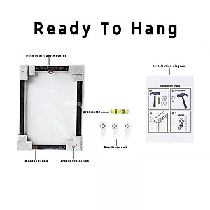 Highland Cow Wall Art, Black and White Landscape, Cow Pictures Wall Decor, Farmhouse Wall Decor for Living Room Bedroom Modern Home Decor Ready to Hang Stretched and Framed Artwork 16''x12''