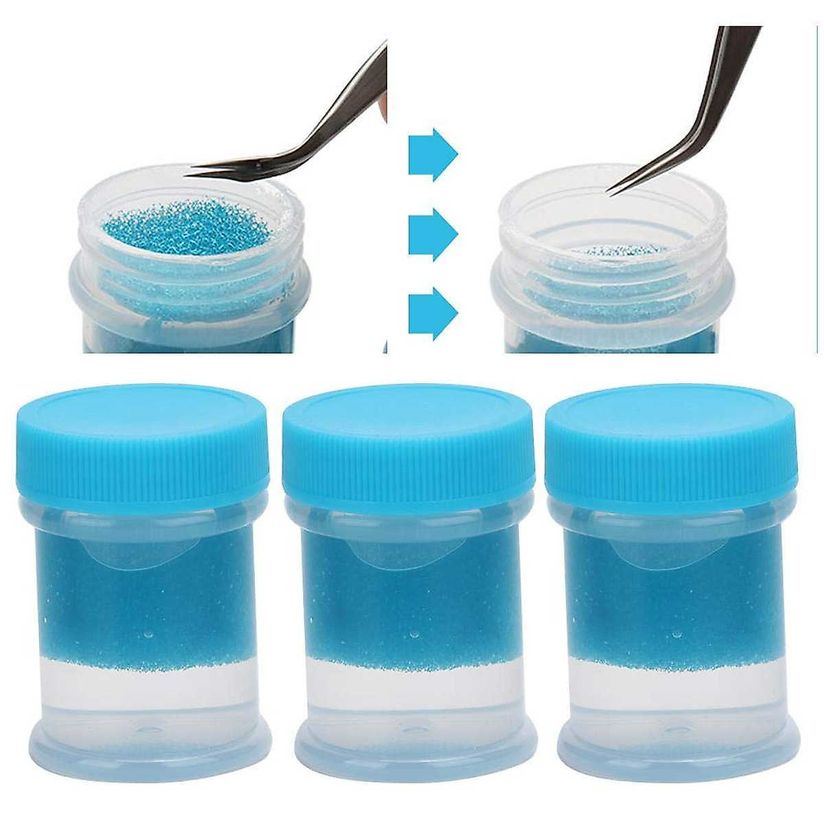 Tweezer cleaner, cleaning solution for eyelash extensions. Tweezer liquid remover and eyelash curler. Cleaner for eyelash extensions. Use sponge ball cleaning tool