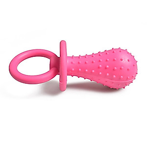 Bagvhandbagro 3Pack Molar Clean Teeth Rubber Toy, Clean Teeth Rubber Pacifier Chew Toy, Bell Chewing Playing Training Toys, for Pet Puppy Dog Cat (Color Random)