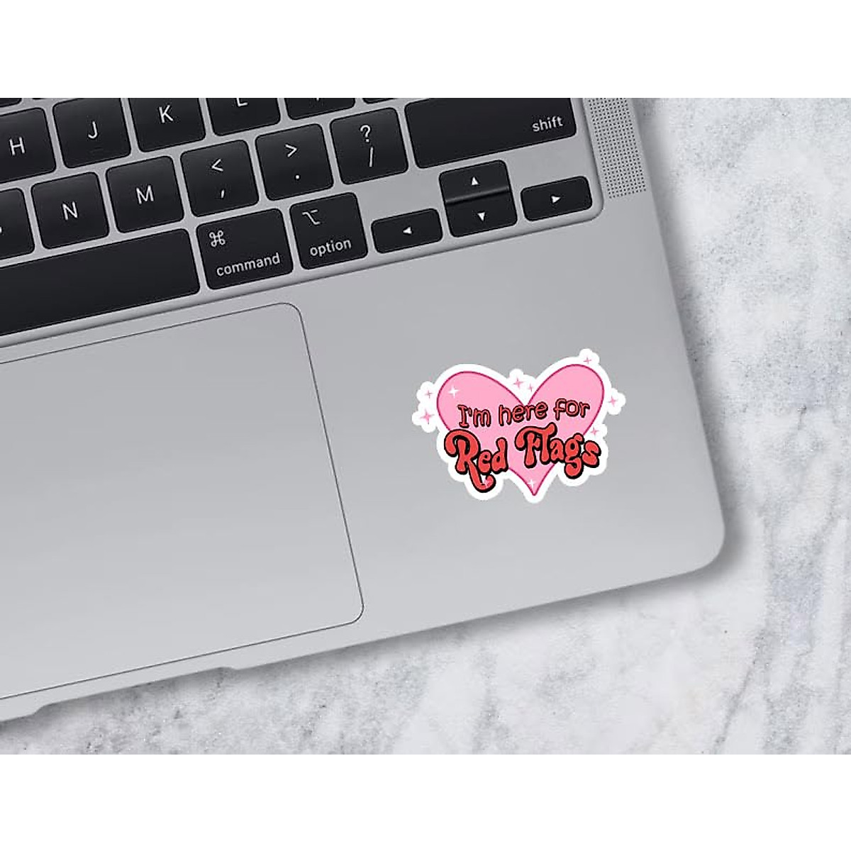 Miraki I'm Here For Red Flags Sticker, Book Lover Sticker, Reading Book Sticker, Book Nerd Sticker, Water Assitant Die-Cut Vinyl Booktok Decals for Laptop, Phone, Water Bottles, Kindle Sticker