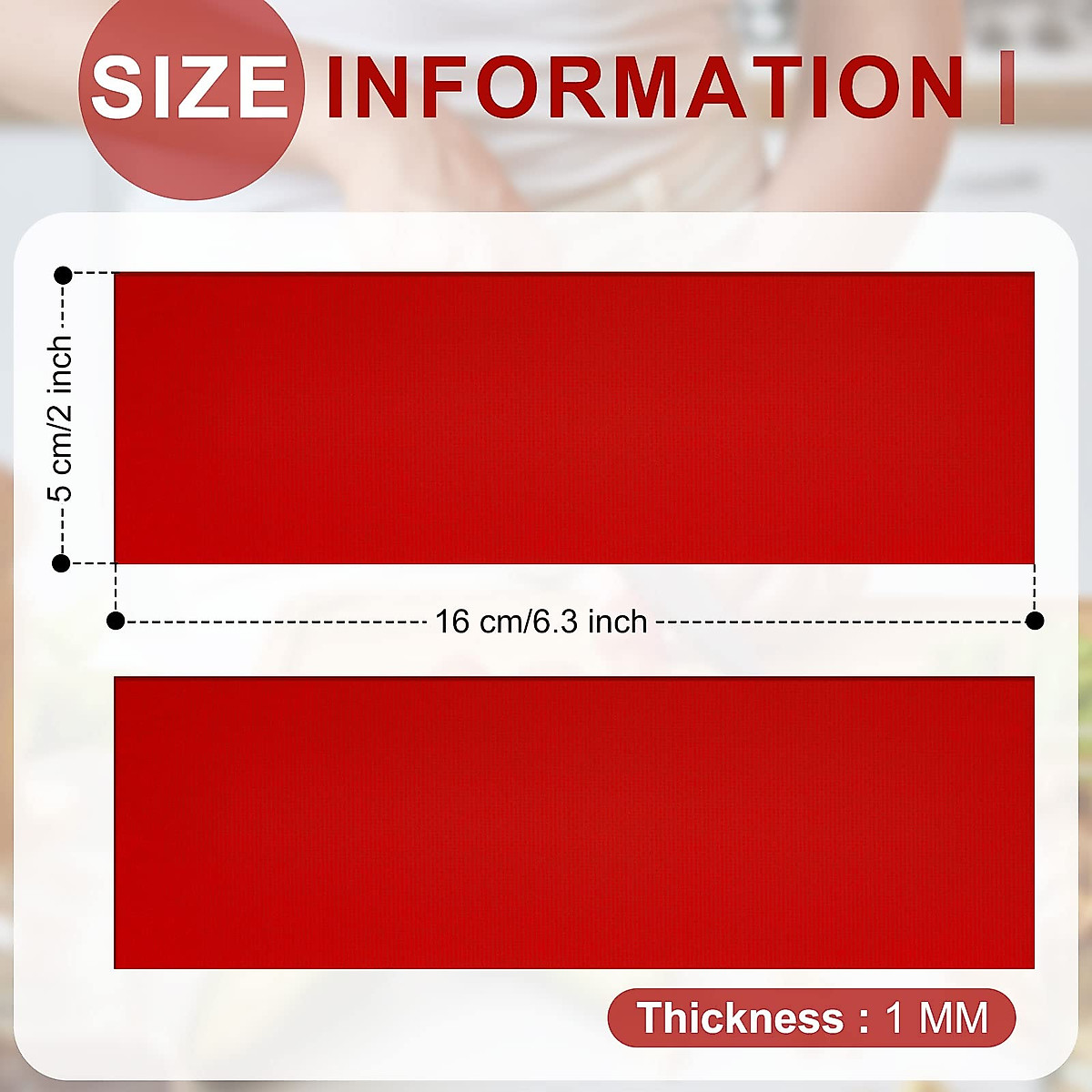 Tinlade 2 Pcs G10 Knife Handle Spacer Material 6.3 x 2 x 0.04 Inches G10 Sheet Knife Handle Liners for Knife Scales Slabs Making Supplies (Red)