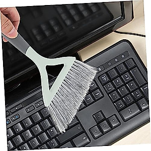 PLAFOPE 1 Set Broom Dustpan Keyboard Cleaning Brush Mini Hand Broom and Dustpan Table Cleaning Tool Mini Broom Home Cleaning Accessory Mini Cleaning Broom Cleaning Kit Plastic Green