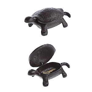 Creative Co-Op DA0940 Secret Garden Decorative Cast Iron Tortoise Box