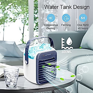 Nertpow Portable Air Conditioner, Portable Cooler, Quick & Easy Way to Cool Personal Space, As Seen On TV, Suitable for Bedside, Office and Study Room. Three Wind Level Adjustment ……