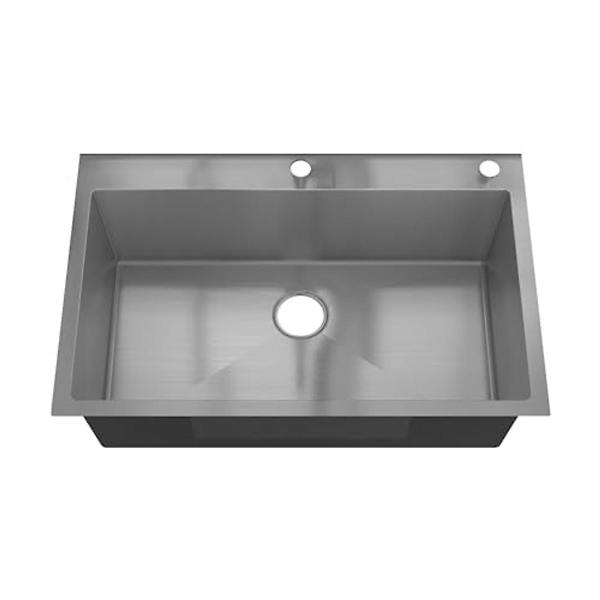 Sinber 33" x 22" x 9" Drop In Single Bowl Kitchen Sink with 18 Gauge 304 Stainless Steel Satin Finish HT3322S-S-9 (Sink Only)