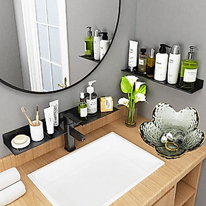 BESSKON Flower Ring Dish Jewelry Tray, Glass Jewelry Dish Tray, Aesthetic Room Decor Small Trinket Dish, Nightstand Jewlery Ring Holder Dish, Bathroom Jewelry Plate Bowl for Rings Earrings Wife Gift