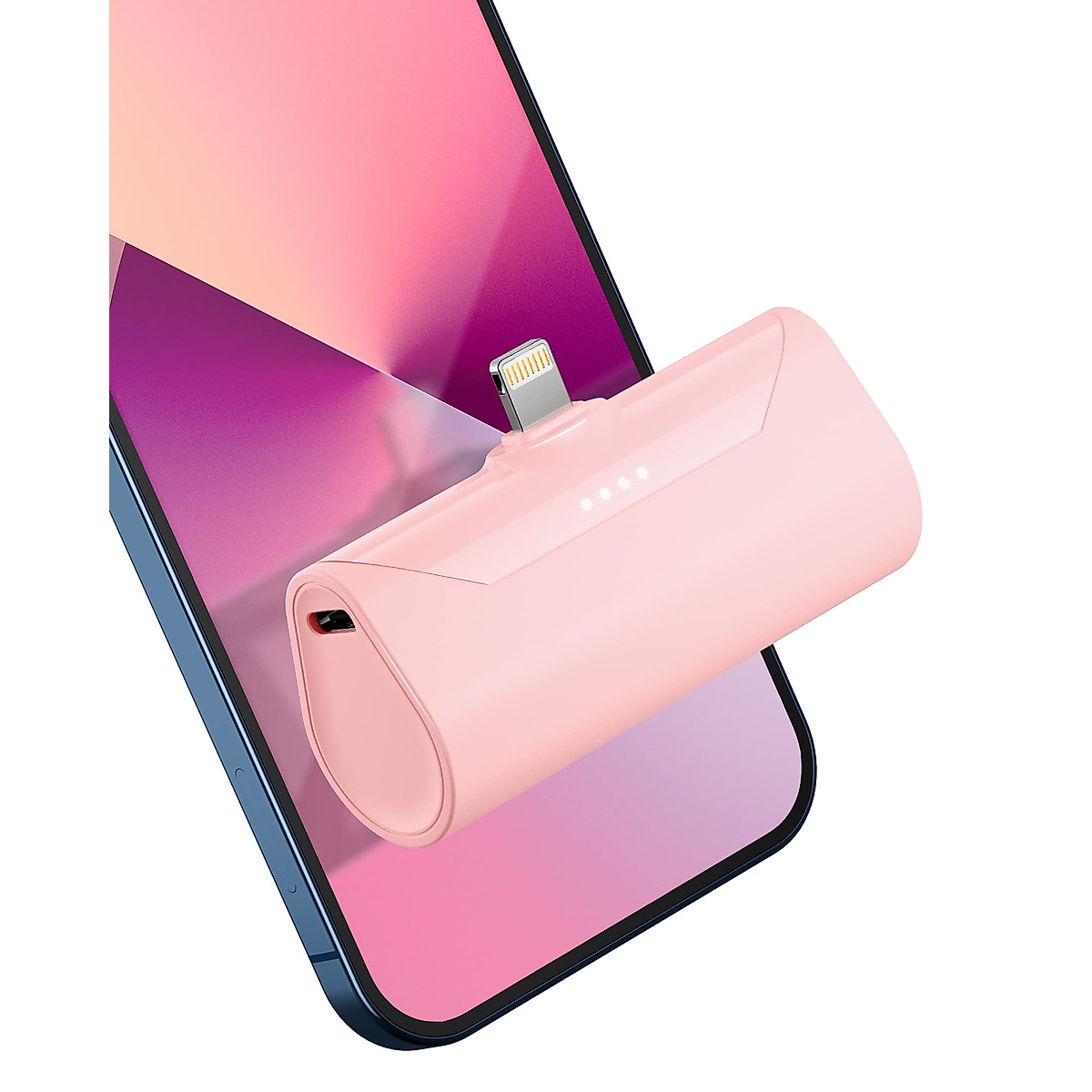 L.LYFOVR Pink Small Portable Battery Charger 4800mAh, Tiny Power Bank Ultra-Compact 15W Fast Charging Mini Battery Pack Power Charger for iPhone 14 Pro/13/12/11/8/iPad Air/Mini/Pro/AirPods Pro I/II