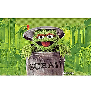 Tervis Sesame Street Triple Walled Insulated Tumbler Travel Cup Keeps Drinks Cold & Hot, 20oz - Legacy - Stainless Steel, Oscar Scram