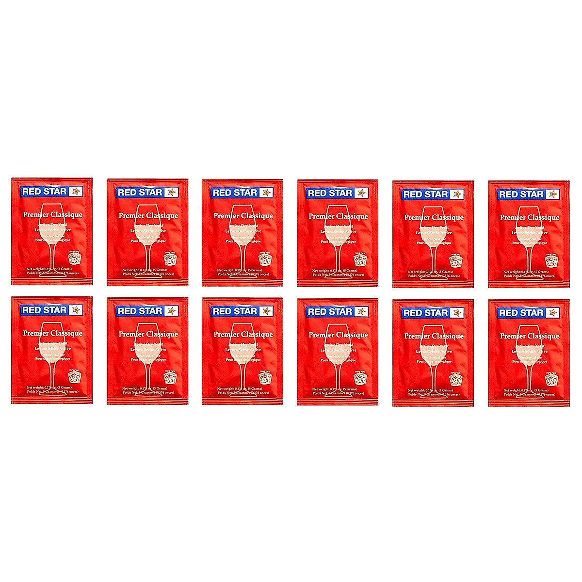 North Mountain Supply - RS-PC-12 Red Star Premier Classique Wine Yeast - Pack of 12 - Fresh Yeast