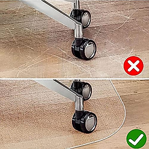 Clear PVC Desk Chair Mat,Transparent Floor Mats,Transparent PVC Floor Protection Pad,Table Cloth Protector,Non Slip,Wood/Tile Protection Mat for Office & Home,1.5mm Thick,140cm/160cm Wide,100-300cm l