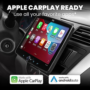 BOSS Audio Systems BE10ACP-C Car Stereo System - Apple CarPlay, Android Auto, 10.1 Inch Single Din, Touchscreen, Bluetooth Head Unit, Radio Receiver, Backup Camera, No CD Player, Backup Camera