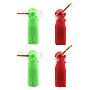 BESPORTBLE 4pcs Led Light Up Hand Fans Mini Portable Handheld Fans Party Favors Fans Battery Powered Desktop Silent Fans for Home Carnival Travel Random Color Without Battery