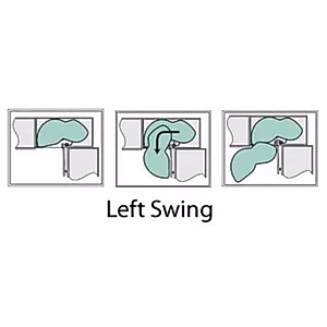 Lemans II Set 2-Shelf Lazy Susan with Soft-Close for Blind Base Corner Cabinets (884 sq. Model 50, Tray Size: 18", Swings Left)