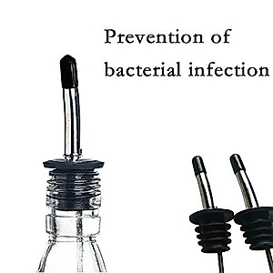 200Pcs liquor spout covers,Pourers Spouts Covers Dust Rubber Caps for Olive Oil Liquor Bottles (Black)