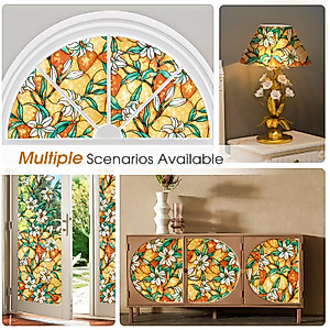 Coavas Window Privacy Film, Frosted Stained Glass Window Film Decorative Window Cling Privacy Film for Glass Windows, Bathroom Non Adhesive Window Tint for Home (Vinyl, 17.5" x 78.7 ")