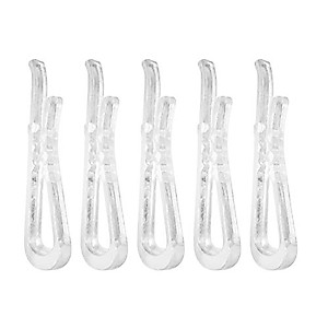 HONBAY 300PCS Clear Plastic U Shape Alligator Clips for Folding Shirt Ties Pants and Sheet