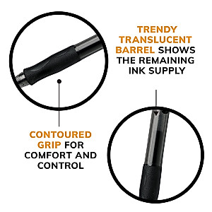 BIC Gel-ocity Original Black Gel Pens, Medium Point (0.7mm), 24-Count Pack, Retractable Gel Pens With Comfortable Grip