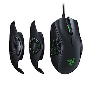 Razer Naga Trinity Gaming Mouse: 16,000 DPI Optical Sensor - Chroma RGB Lighting - Interchangeable Side Plate w/ 2, 7, 12 Button Configurations - Mechanical Switches