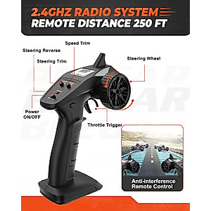 BEZGAR HM121 1:12 Scale RC Truck - 4x4 Offroad Waterproof High Speed 45+ KM/H Remote Control Truck for All Terrains, 2.4Ghz 4WD Fast RC Cars for Adults and Kids Boys with 2 Rechargebale Batteries