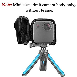 ULBTER Mini Storage Bag Case for GoPro MAX Waterproof 360 Camera + Rubber Lens Cap Cover, Carrying Portable Boxes Accessory for Go pro Max [2+1 Pack]