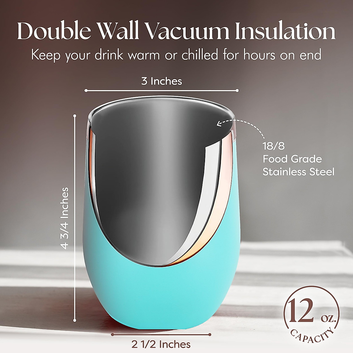 shop4ever A Wise Woman Once Said I'm Outta Here and Lived Happily Ever After Engraved Insulated Stainless Steel Wine Tumbler with Lid 12 oz. (Teal)