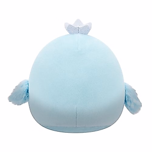 Squishmallows Original 5-Inch Cecilia Blue Swan with Silver Crown and Sparkle Belly - Official Jazwares Plush