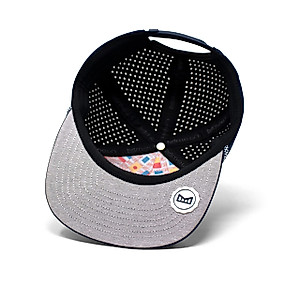 melin Coronado Anchored Hydro, Navy, Men's Performance Snapback Hats, Water-Resistant Fitted Baseball Cap for Men & Women, Golf, Running, or Workout Hat, Medium-Large