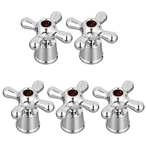DOITOOL Single Handle Kitchen Faucet 5pcs Faucet Handle Plastic Cold and Hot Water Tape Lever Replacement Handle for Shower Bathtub Sink Basin Faucet Fittings Kitchen Faucet Handles