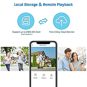 3K 5Dbi Solar Security Cameras Wireless Outdoor Cameras for Home Security, 5MP 4X Digital Zoom 360° PTZ Battery Powered WiFi Camera with Spotlight Siren,Color Night Vision,Motion Detection,2-Way Audio