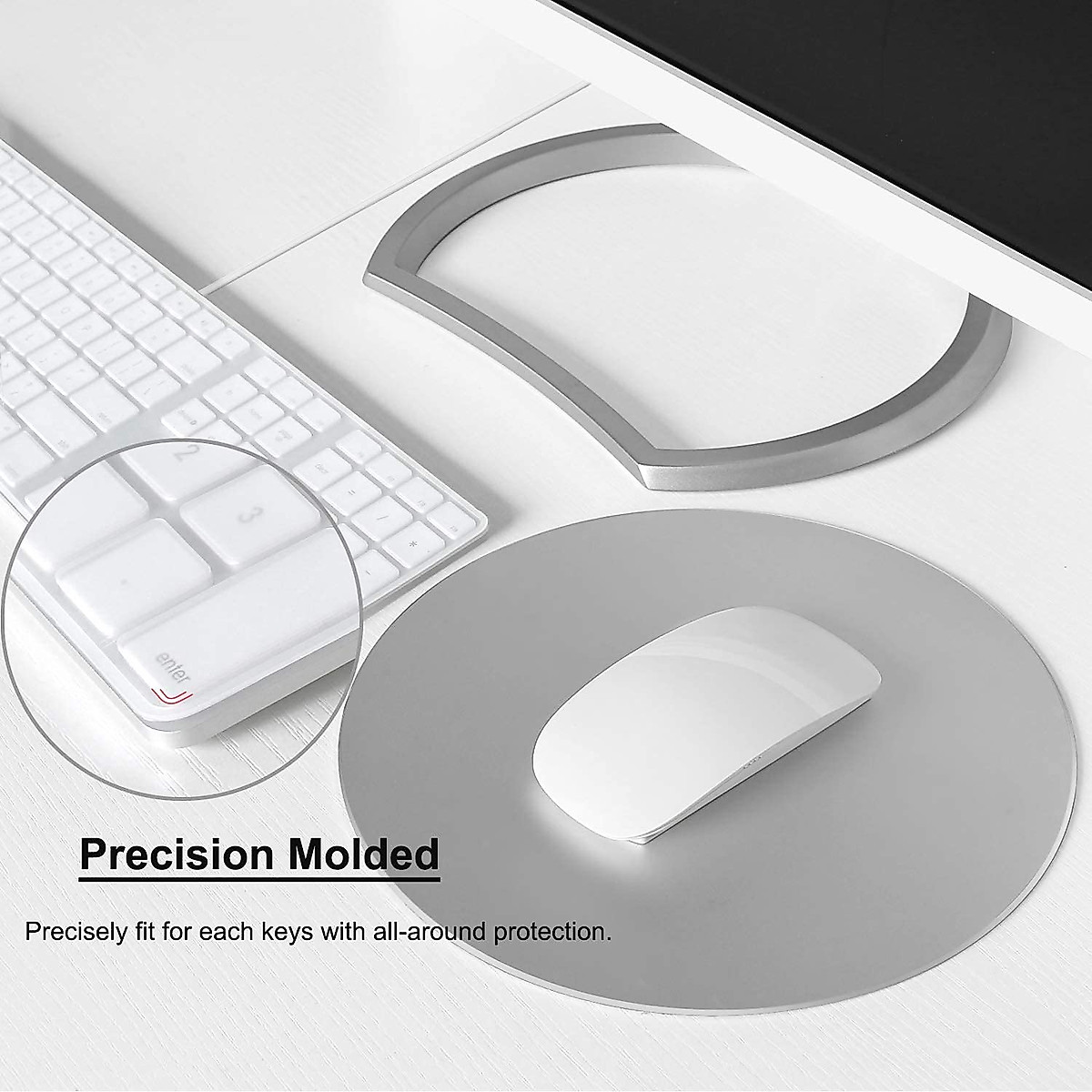 Silicone Keyboard Cover Skin for iMac Wired USB Keyboard with Numeric Keypad MB110LL/B (A1243) US Layout Protector Skin Accessories Transparent