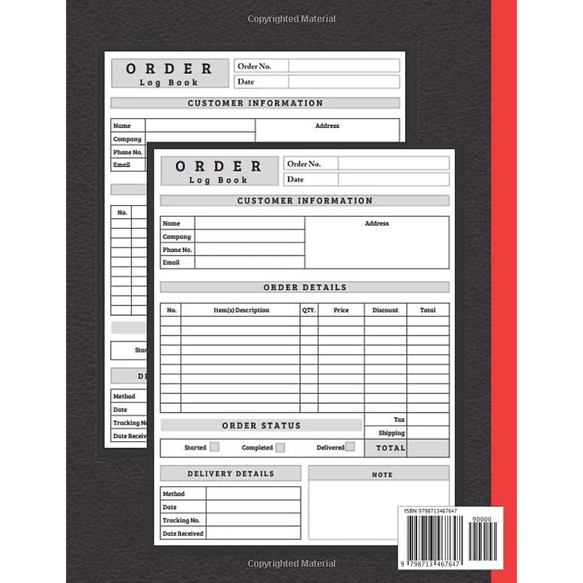 Order Log Book Small Business: Simple Order Tracker | Sales Order Log Keep Track of Your Customer | Purchase Order Forms for Online Businesses and Retail Store, (Large) 8.5" x 11"