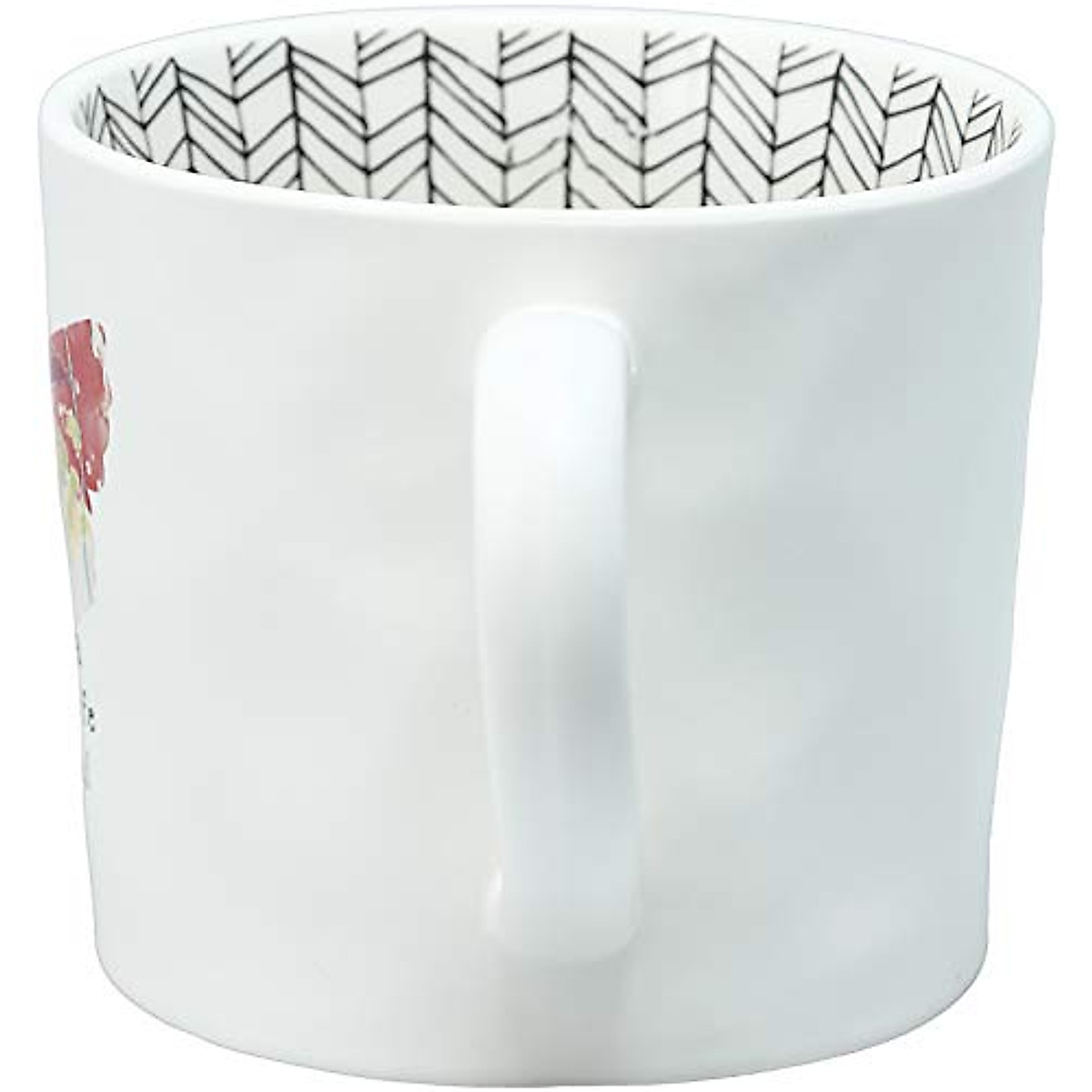 Pavilion Gift Company Grandma You Make Life Beautiful 16 Oz Debossed Butterfly Rainbow Stripe Coffee Cup Mug, White