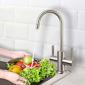 APEC Instant Hot and Cold Reverse Osmosis Drinking Water Dispenser Faucet Brushed Nickel (Westbrook Faucet-HC-WST-NP)