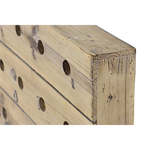 Deco 79 Wood 16 Bottle Wall Wine Rack, 21" x 4" x 25", Brown