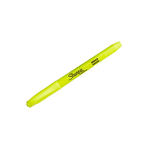 Sharpie Accent Pocket-Style Highlighters, Fluorescent Yellow , Chisel Tip, Dozen - 27025