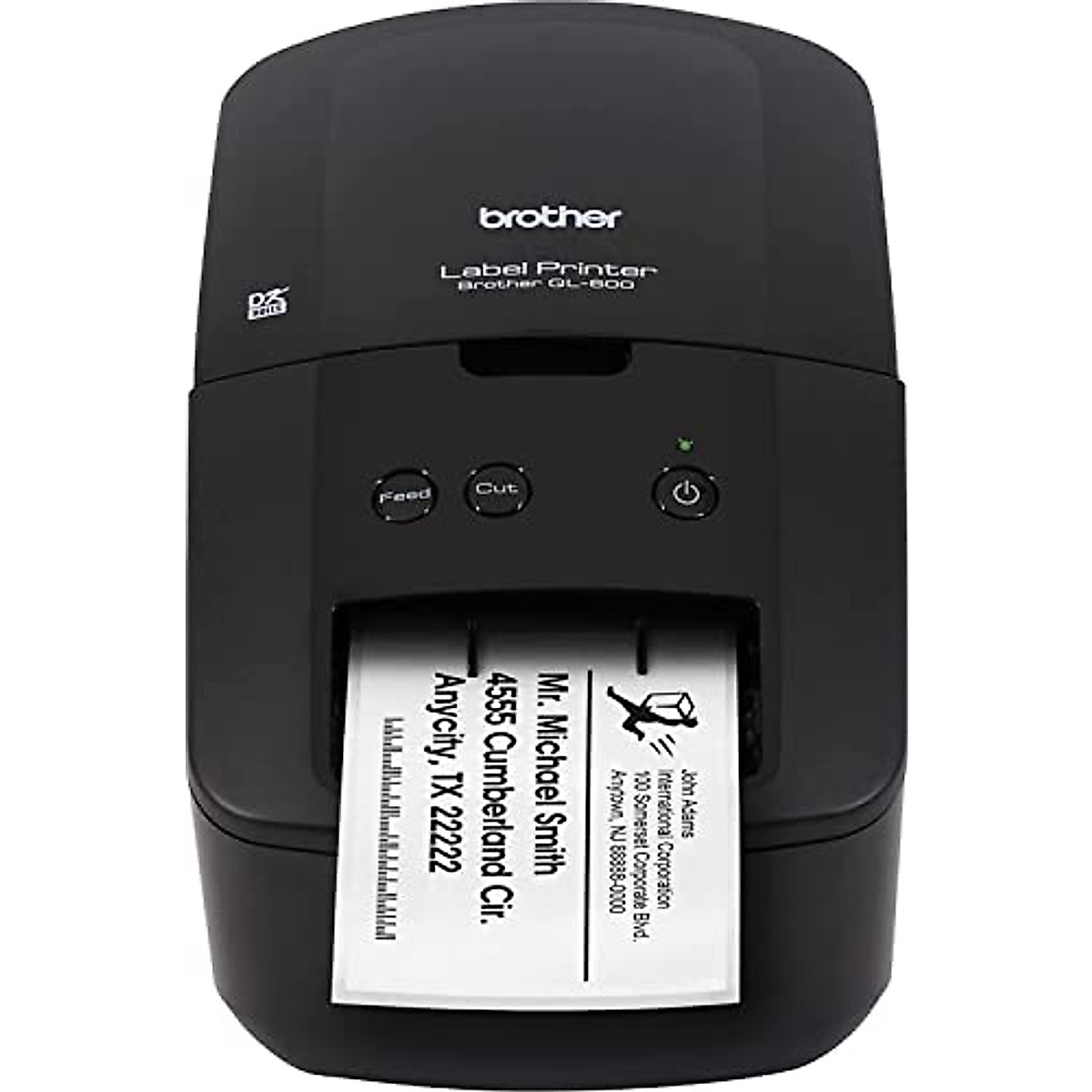 Brother QL-600 Economic Desktop Label Printer - Wired USB Connectivity - up to 2.4" Wide, 300 x 600 dpi, 44 Labels Per Minute, Automatic Cutter QL600 Label Maker for Home and Office