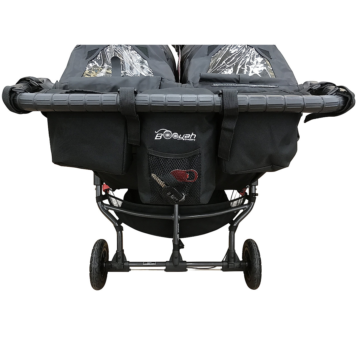 Double Stroller Organizer for Bob Duallie and Baby Jogger City Mini GT Black