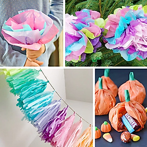 125 Sheets Tissue Paper Bulk, Colored Tissue Paper for Gift Bags, 25 Assorted Colors Tissue Paper for Crafts, Gift Tissue Paper for Gift Wrapping, 20 x 26 in