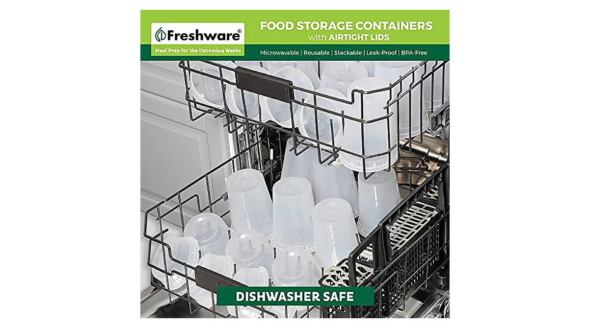 Freshware 12 Pack 48 oz Food Storage Containers