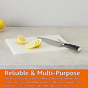 Amazon Basics Classic 8-inch Chef’s Knife with Three Rivets, Silver