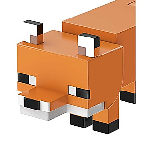 Mattel Minecraft Fox Action Figure, 3.25-in, with 1 Build-a-Portal Piece & 1 Accessory, Building Toy Inspired by Video Game, Collectible Gift for Fans & Kids Ages 6 Years & Older