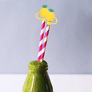 SHERCHPRY 3pcs Straw Tips Cover Pineapple Shape Straw Toppers Straw Plugs Silicone Straw Tips Cap for Resuable Straws Protector