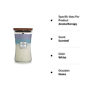 WoodWick Calming Retreat Trilogy 3-in-1 Hourglass Jar Scented Candle, Large 22 oz.